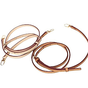 Sexy Little Vintage Adjustable Crossbody Shoulder Strap, Vachetta Leather Adjustable Straps, Replacement Leather Strap Shoulder Small Hand Bag, Purse, Clutch, Pochette - 3/8'' 10mm, 40 to 49''. White