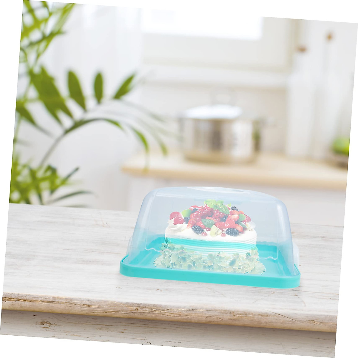 Portable Cake Box Paper Cups with Lids Chocolate Cortes Chocolates Box Cake Carrying Case Wedding Cake Carrier Container Cake Carrier with Lid and Handle Plastic Blue Mini Pie