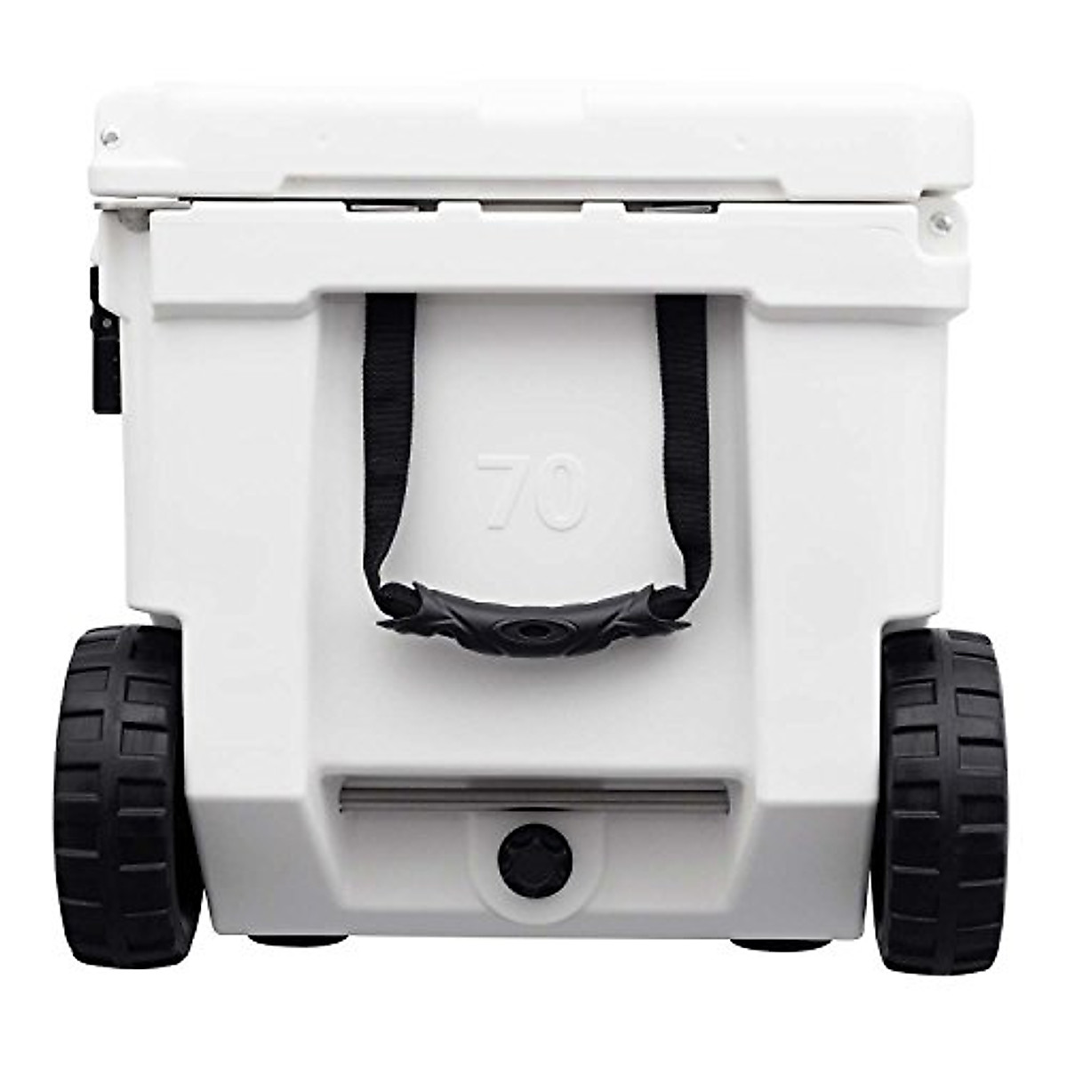 Driftsun 70qt Wheeled Ice Chest - Heavy Duty, High Performance Roto-Molded Commercial Grade Insulated Rolling Cooler (White)