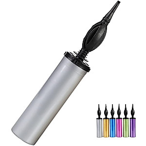 KONGCHAN Balloon Pump Hand Held,Sturdy Balloon Hand Manual Inflator Hand Pump suitable for balloon arch kit, helium balloons, foil & confetti Balloons Yoga Ball（Random Color）