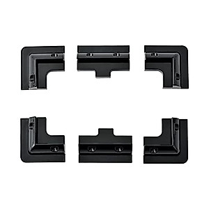 Spartan Power ABS Drill Free Solar Panel Mount 6 Piece (Black 4 Pack) Great for RV's, Vans, Trailers, Buses, Skoolies, Boats