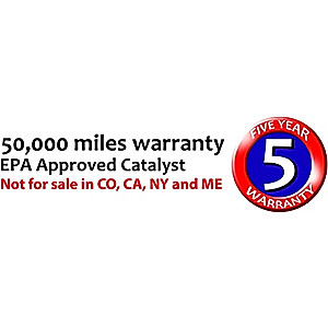 Evan Fischer Catalytic Converter 46-State Legal Compatible with 1999-2005 Hyundai Sonata, 2001-2004 Santa Fe, Fits 2001-2006 Kia Optima Front
