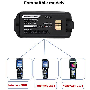Youejoeq 6800mAH Replacement for Intermec CK70 CK71 Honeywell CK75 1001AB01 1001AB02 318-046-001 318-046-011 AB18 318-046-031 318-046-032 Barcode Scanner Battery 3.7V Lithium Ion