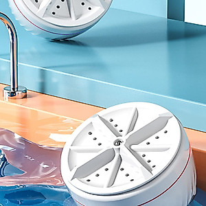 pizarra 1Set Mini Turbo Washer USB Powered Cleaning Machine Washing Machine for Underwear Socks Mini Ultrasonic Turbo Washer