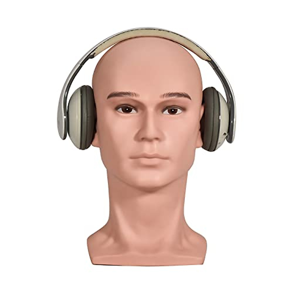 MIAOMANZI Bald Female Training Head Cosmetology Mannequin Head for Wigs Making and Display with Free clamp (L30T-202)