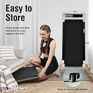 Orinar Under Desk Treadmill, Walking Pad with Remote Control, 2.5 HP Portable Walking Jogging Running Machine for Home Office, LED Display