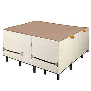 Porch Shield Patio Furniture Cover - Square Table Cover 84 x 84 inch Bundles with Outdoor Chair Cover 34W x 37D x 36H inch - 2 Pack