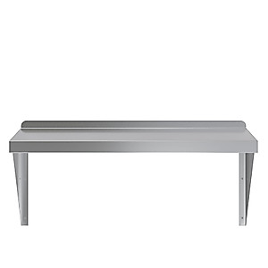 AmGood 18" x 30" Stainless Steel Wall Shelf | Appliance & Equipment Metal Shelving | Kitchen, Restaurant, Garage, Laundry, Utility Room | Heavy Duty | Squared Edge | NSF Certified