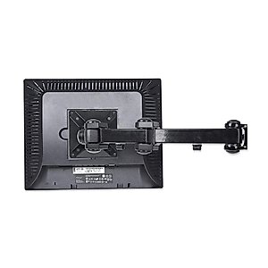 Manhattan Dual Monitor Stand Mount with Double-Link Swing Arms - Supports Two 13 in to 24 Inch Computer Screens up to 13 lbs., 180 Tilt / 180 Rotation, Clamp Mounting, Black - 420808