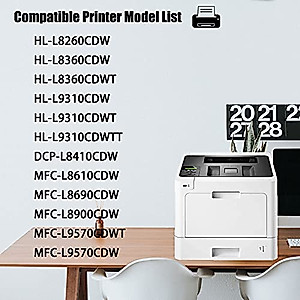 (1 Pack, Black) Compatible TN431BK TN-431BK High Yield Toner Cartridge Replacement for Brother HL-L8260CDW L8360CDW L8360CDWT DCP-L8410CDW MFC-L8610CDW Printer.