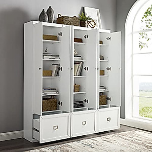 Crosley Furniture Harper 3-Piece Entryway Set with 3 Pantry Closets, White