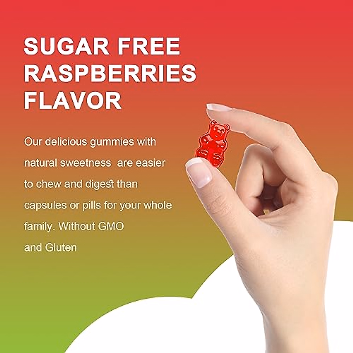 Sugar-Free Magnesium Glycinate Gummies, Complex Magnesium Supplement 600mg with Calcium, Magnesium Glycinate 300 mg with Taurate, Malate, COQ10, Vitamin B6 and D3, Supports for Memory, Calm, Mood