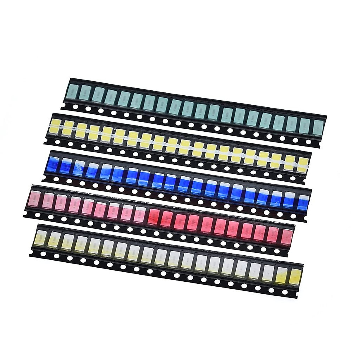 Cermant(5 Colors x 20 pcs = 100 pcs)5730 SMD LED Diode Lights Kit(0.22 x0.12 inch) Super Bright Lighting Bulb Lamps,Electronics Components Light, Light,Emitting Diodes,Yellow, red, Blue, Green, White