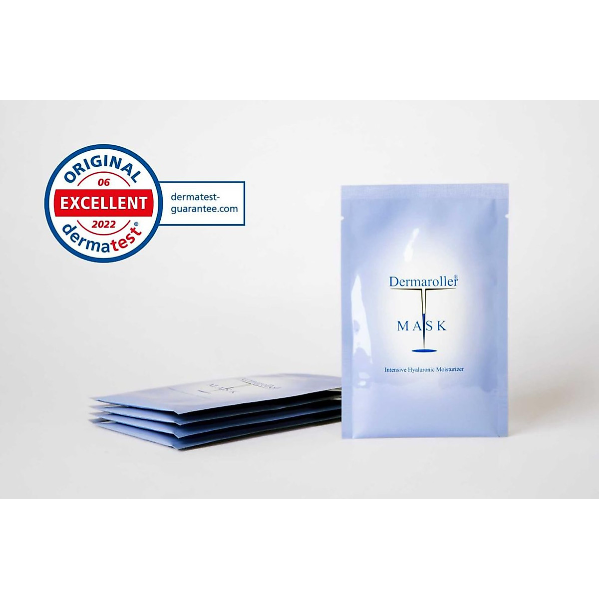 Dermaroller, Silk Face Masks Intensive Hyaluronic Acid Moisturizer with Matriyxl 3000 Tocopherol Boost Collagen Hydrate Dry Skin Reduce Fine Lines Wrinkles SingleUse Masks (1 Pack, 10pc)