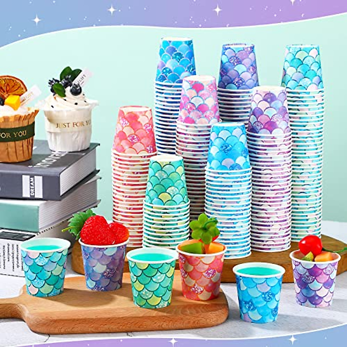 1000 Pcs Bathroom Cups 3 oz Paper Cups Disposable Bathroom Mouthwash Cups Small Cute Paper Cups Disposable Cups for Office, Party, Coffee, Water, Juice, Scale Style (Scale Style)