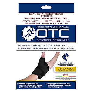 OTC Wrist-Thumb Splint, Wrap Style Support, Neoprene, Small