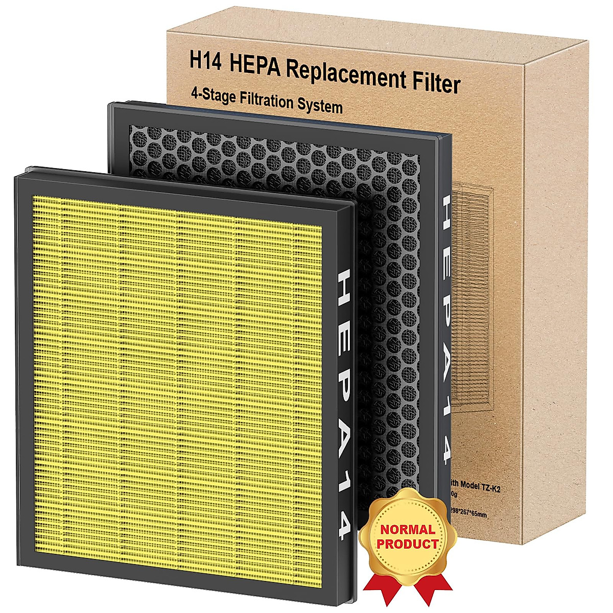 FRESHDEW Air Purifier Fliter Replacement, H14 HEPA Air Filter High Filtration Filter Suitable AP304 for Dust, Pet Dander, Smoke, Pollen for Bedroom and Office- Standard Version 2PCS(PET Filter)