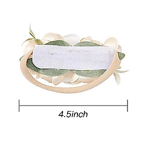 OAOLEER Baby Girl Floral Headbands Set - 3pcs Flower Headbands Newborn Toddler Hair Accessories