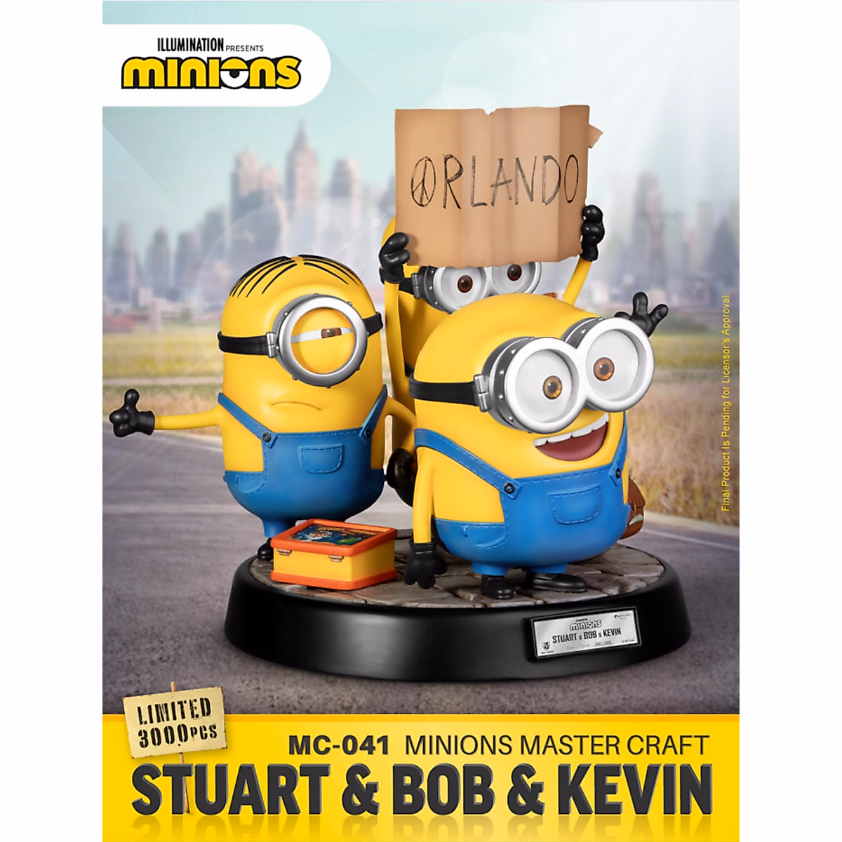 Beast Kingdom Minions: Stuart, Bob, and Kevin MC-041 Master Craft Statue, Multicolor