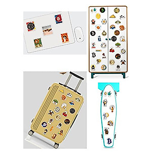 50 Pcs Bitcoin Stickers Digital Currency Stickers for Water Bottle Laptop Skateboard Luggage Guitar Car Motorcycle Bike Vinyl Waterproof Crypto Stickers Pack Suitable for Teens Adults