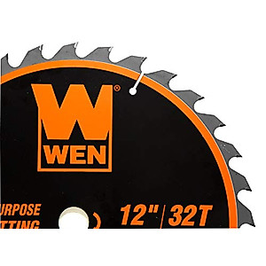 WEN BL1232-2 12-Inch 32-Tooth and 80-Tooth Carbide-Tipped Professional Woodworking Saw Blade Set, Two Pack