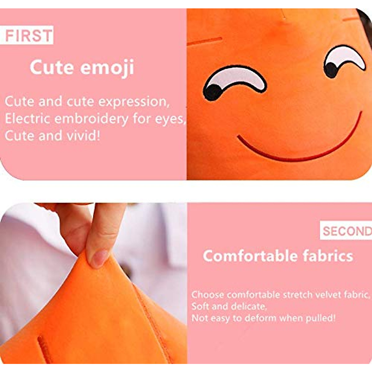 XIZHI 27 5/8inch Carrot Hugging Pillow, Kids Pillows Plush，Cute Stuffed Animals Doll Toy Gifts,for Bedroom, Sofa, Office Decoration