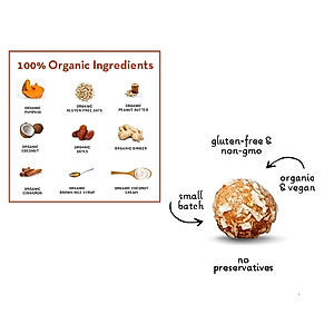 Lord Jameson: Pumpkin Spice 6 oz - Dog Patisserie Treats, Fall Holiday Collection, Organic, Soft & Chewy No-Bake Superfood Bites, Preservative Free