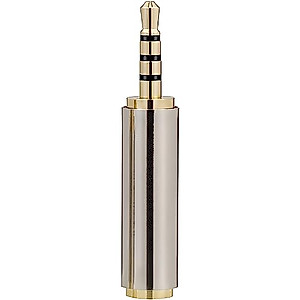 JacobsParts 2.5mm Male to 3.5mm Female Stereo Audio Headphone Jack Adapter Converter, Gold Plated