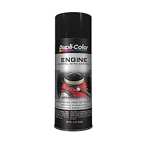 Dupli-Color (EDE163507 Ford Semi-Gloss Black Engine Enamel with Ceramic - 12 oz. Aerosol, (Case of 6)