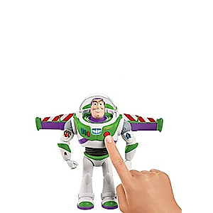 Toy Story Ultimate Walking Buzz Lightyear, 7 in Tall Figure with 20+ Sounds and Phrases, Walking Motion and Expandable Wings, Gift for Kids 3 Years and Older with Expandable Wings