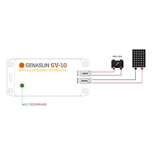 Genasun GV-10-Li-16.7V, 10.5 A MPPT Charge Controller for Lithium (4S Li-ion) Battery