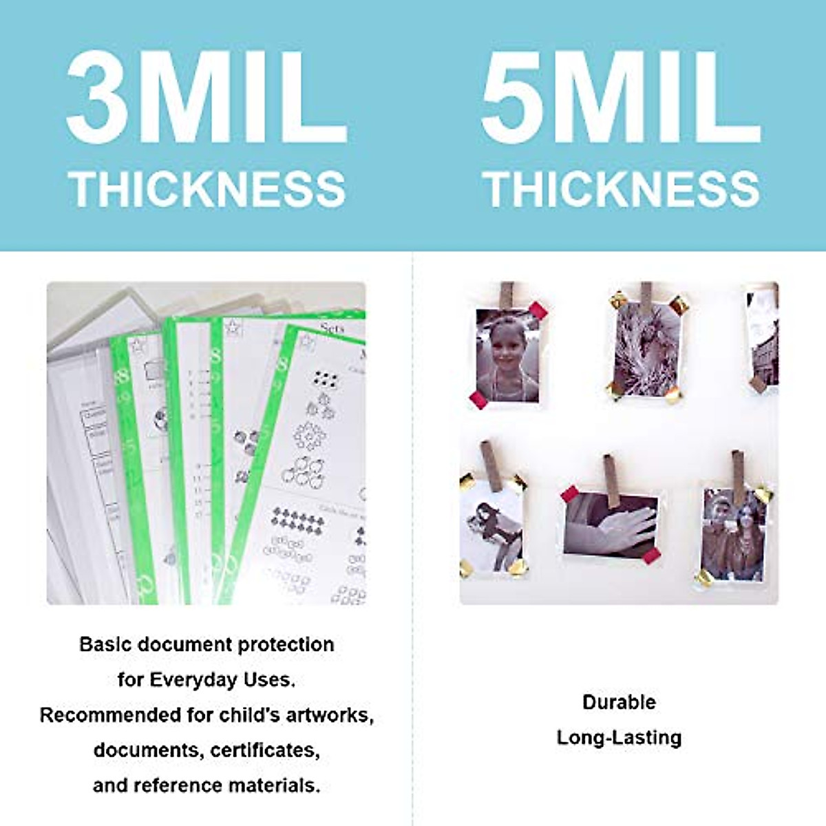 Koala Hot Thermal Laminating Pouches 3 mil 11.5x17.5 Inches Laminating Sheets for Seal 11x17 Inches Photos and Documents 55 Sheets for Extra Protection