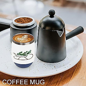 OPTKSNCU 304 Stainless Steel Insulated Cup with Lid, Christmas Art Poster Print Durable, And Easy to Clean – Ideal for Home, Office, And Gift Giving