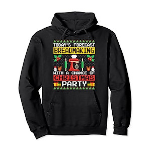 Breadmaking Christmas Party Breadmaker Xmas Ugly Style Pullover Hoodie