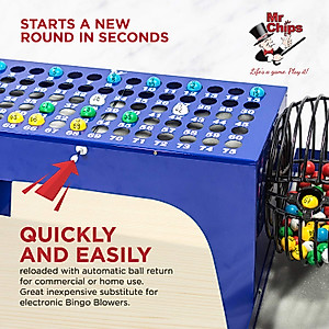 MR CHIPS Bingo Cage and Balls Set Plus 50 Fingertip Cards