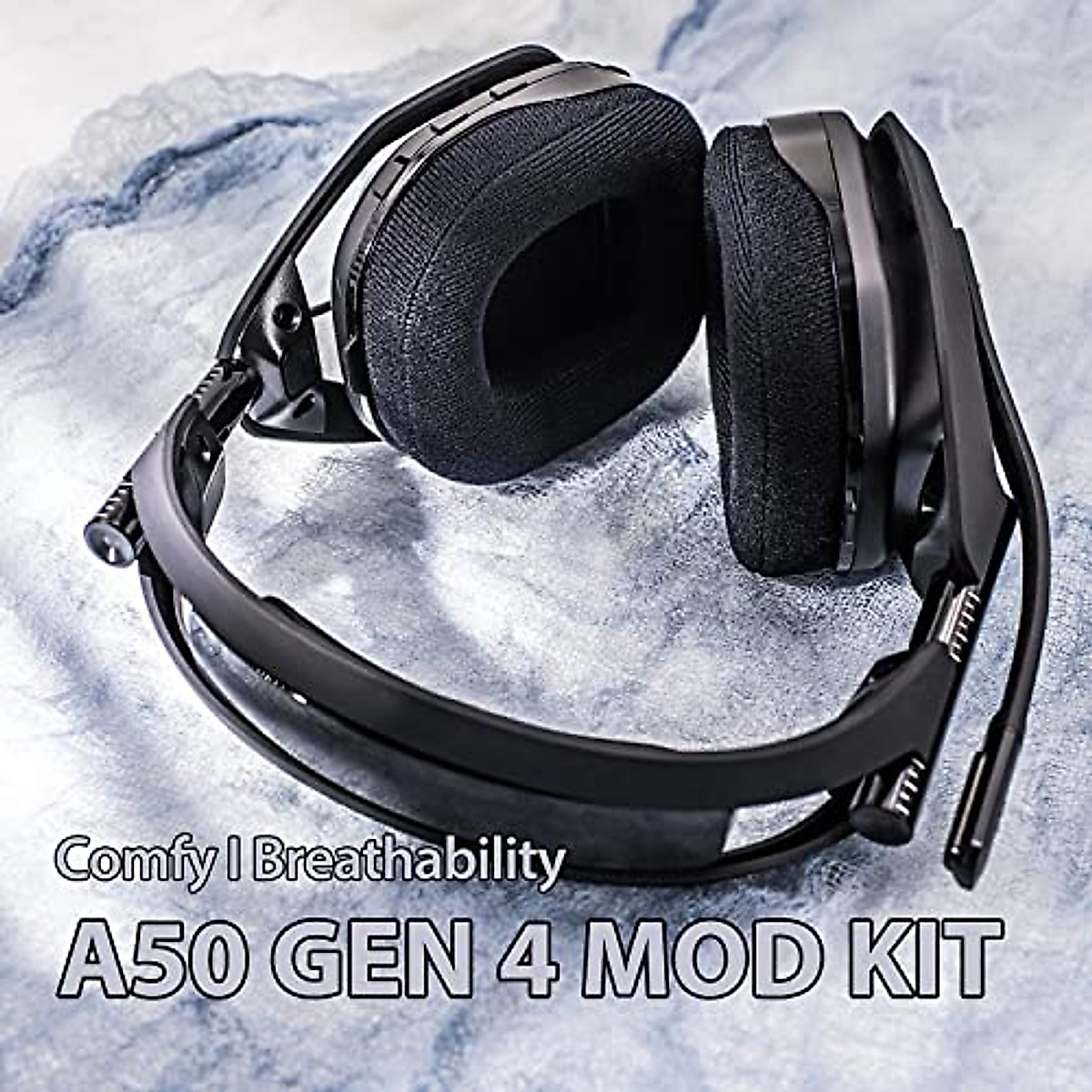 A50 Mod Kit Gen 4 - Compatible with Astro A50 Gen 4 Headset I Ear Pads/Headband/Replacement Ear Cushions/Microphone Foam - Not Suitable for A50 Gen 3 (Soft Velour)