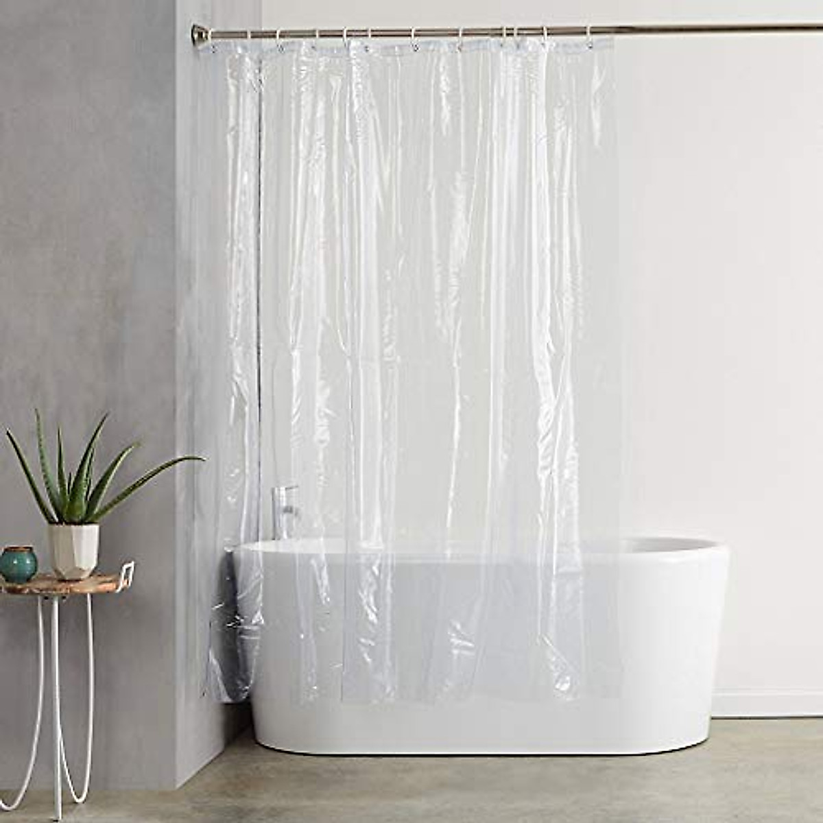 Paper Towel Holder Countertop Transparent, with 3 Magnets PEVA Transparent Shower Curtain, Heated Towel Rack Transparent