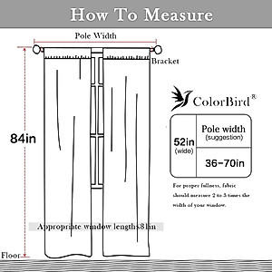 ColorBird Striped Semi-Blackout Window Curtains 2 Panels Farmhouse Style Cotton Linen Darkening Curtains with Tassel Rod Pocket Window Drapes for Dining Living Bedroom (52" W x 84" L, 1 Pair, Beige)