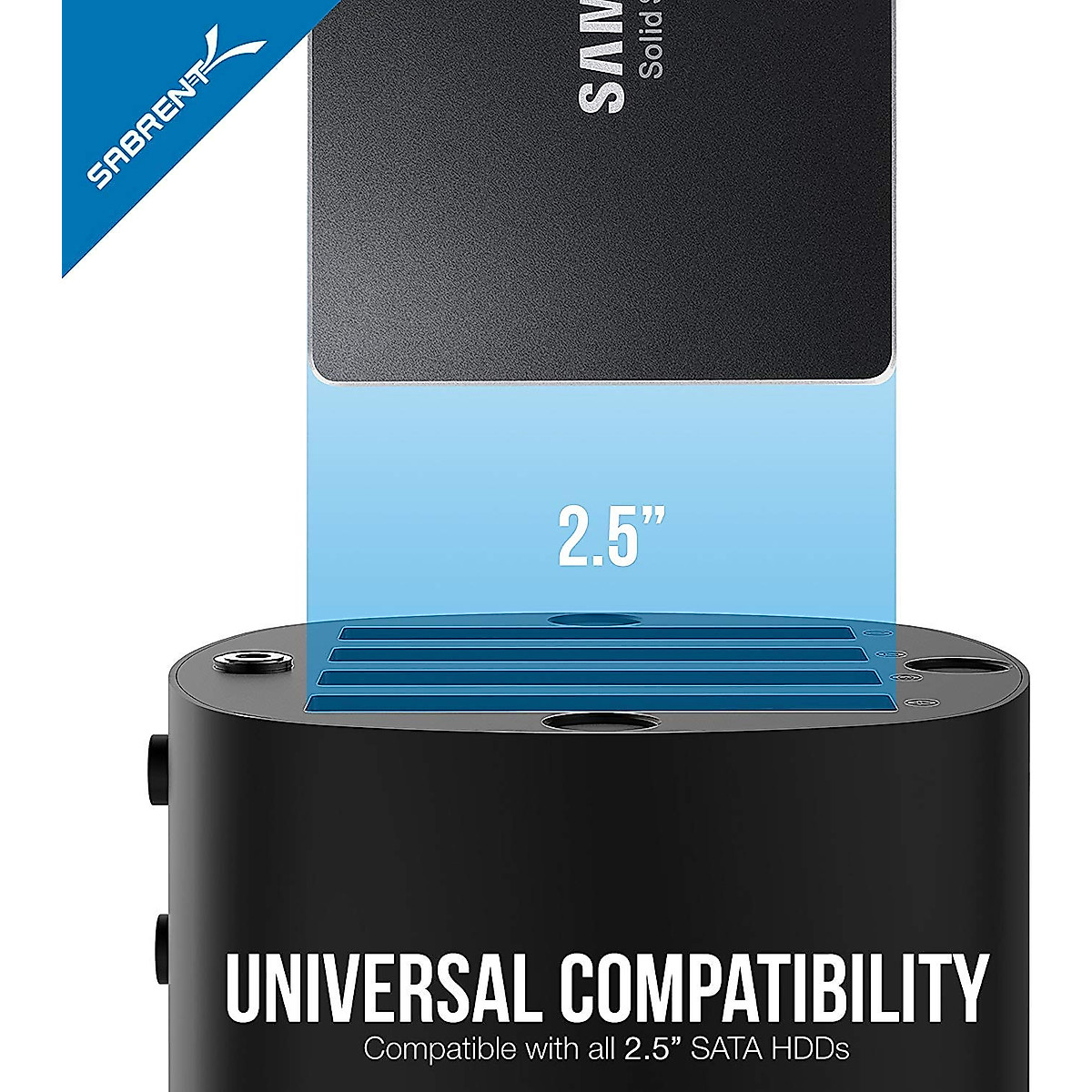 SABRENT USB 3.0 4 Bay 2.5” Hard Drive/SSD Docking Station with Fan (DS-4SSD)