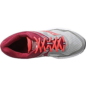Saucony Women's Cohesion 10 Grey/Red Running Shoe 9 M US