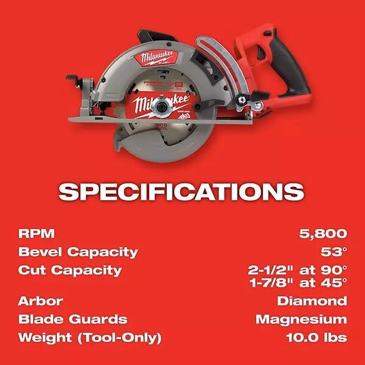 Generic For Milwaukee M18 FUEL Rear Handle 7-1/4"" Circular Saw - Tool Only