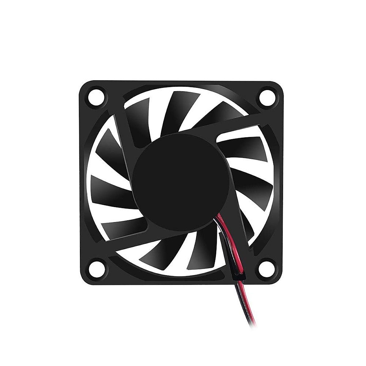 Dorhea Fan 60x60x10 mm DC 12V 6010 Brushless Cooling Fan, Replacement Ball Bearing 60mm Fan for Cooling DIY PC Computer Case Fan - 2 Pin Case Fan (Pack of 4Pcs)