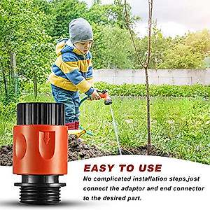 16 Pieces Garden Hose Quick Connector 3/4 Inch Plastic Water Hose Fittings Male and Female Connectors Hose End Adapters with 10 Pieces Rubber Gaskets