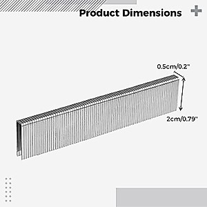 Homaisson Narrow Crown Staples, 2400 Pcs 1/4 Crown Staples for 18 Gauge Staplers, Sturdy Carbon Steel Construction Staples for Upholstery Floor Underlayment Molding