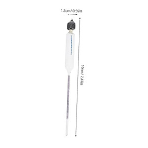 Hoement 3pcs Alcohol Meter Hydrometer Alcohol Tester for Alcohol Measuring Tools Thermometer Home Alcohol Test Alcohol Percentage Tester Wine Meter Wine Testing Meter Glass