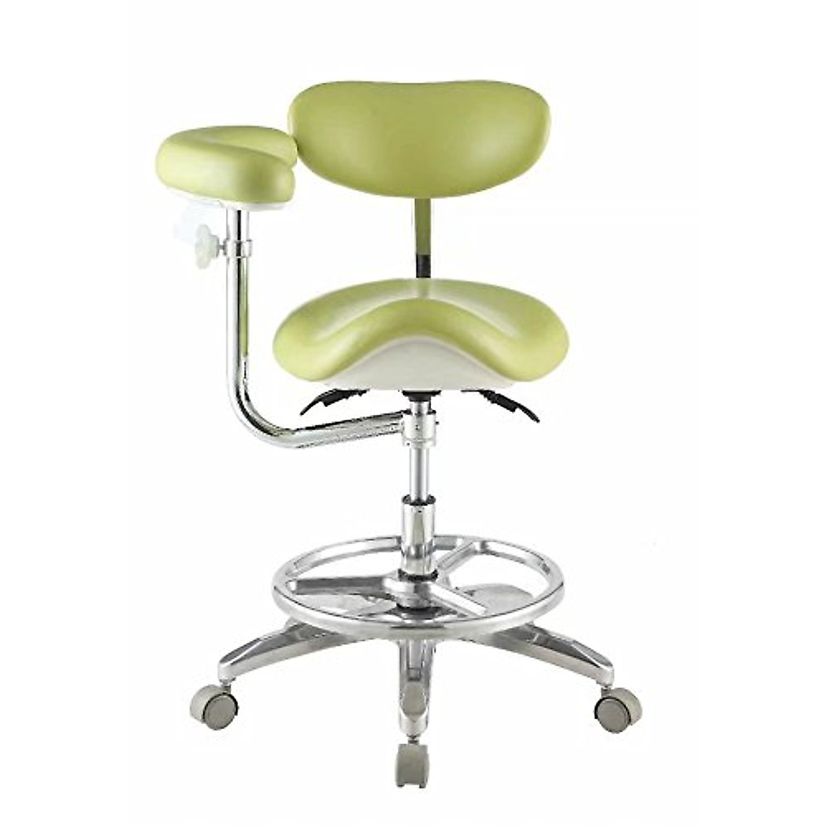 Deluxe Dental Saddle Chair Medical Stool Micro Fiber Leather High Density Height Adjust