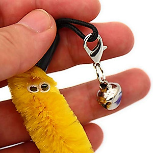 LASOCUHOO Cat Worm Toys, (15 Packs) Interactive Cat Wand Replacement, Cat Wand Refill Attachments for Most Cats Kittens