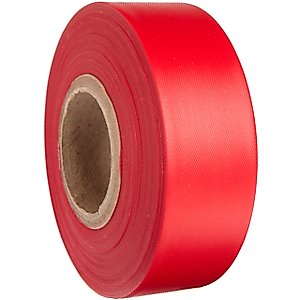 Brady Red Flagging Tape for Boundaries and Hazardous Areas - Non-Adhesive Tape, 1.188" Width, 300' Length (Pack of 1) - 58346
