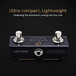Hotone Dual Footswitch Pedal Momentary 2-Way Pedal Foot Switch Controller Ampero Switch 6.35 mm
