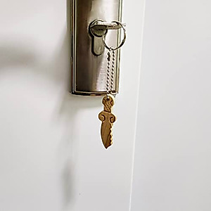 Nwsrayu Wooden Pocket Knife Set Keychain for Men Mini Axes Sword Scissors Set for Package Opener Box Cutter Handmade Craft for Collection, Knife Lover Gift